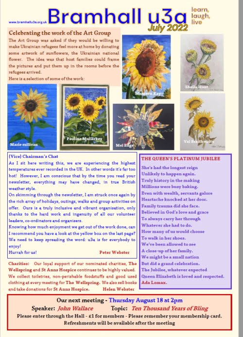 Newsletters | Bramhall u3a