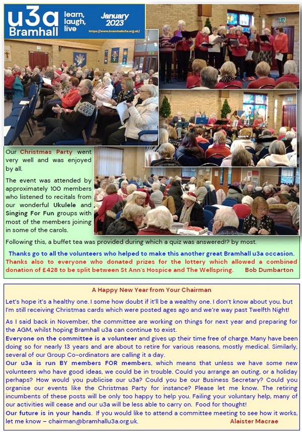 Newsletters | Bramhall u3a